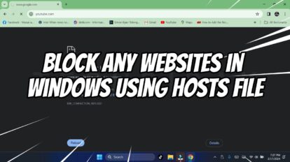 How to Block Websites on Windows Using Hosts File